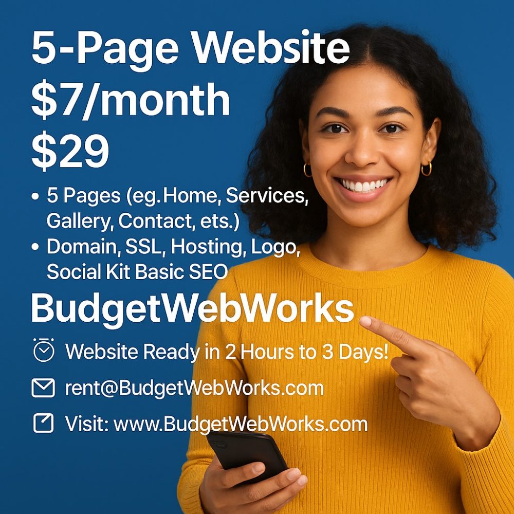 5 Page Website - Budget Web Works